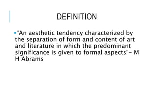 Formalism & new criticism | PPTX