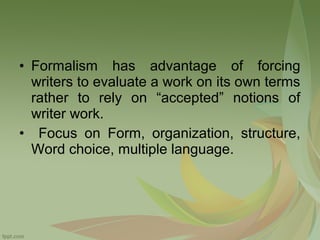 Formalism presentation | PPT