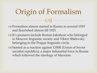 Formalism | PPTX