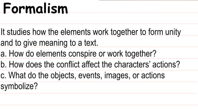 Formalist Approach in Literary Criticism.pptx | Drama | Genres
