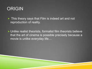 Formalist film theory presentation | PPTX