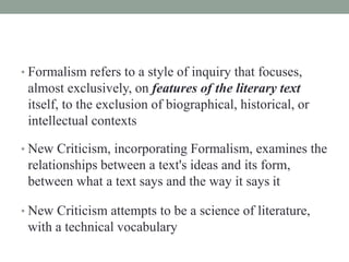 Formalistic approach | PPTX
