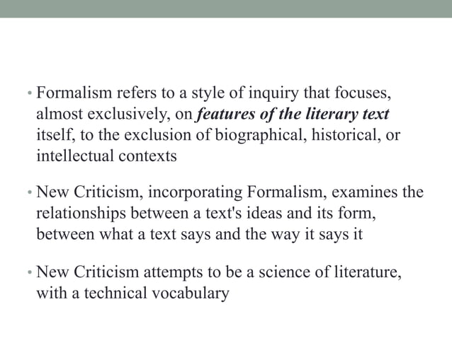 Formalistic approach | PPTX