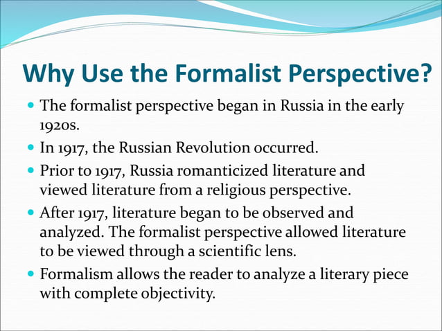 Formalist Perspective Literary Critcism Ppt