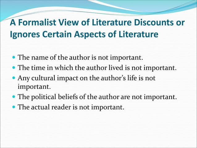 formalist perspective- Literary Critcism.ppt | Poetry | Books and ...