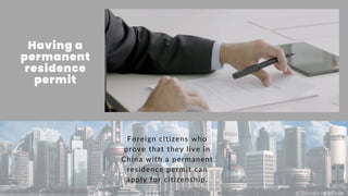 Formalities of Getting Chinese Citizenship | PDF