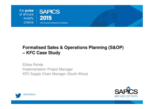 Formalized sales and operations planning (S&OP) | PPT