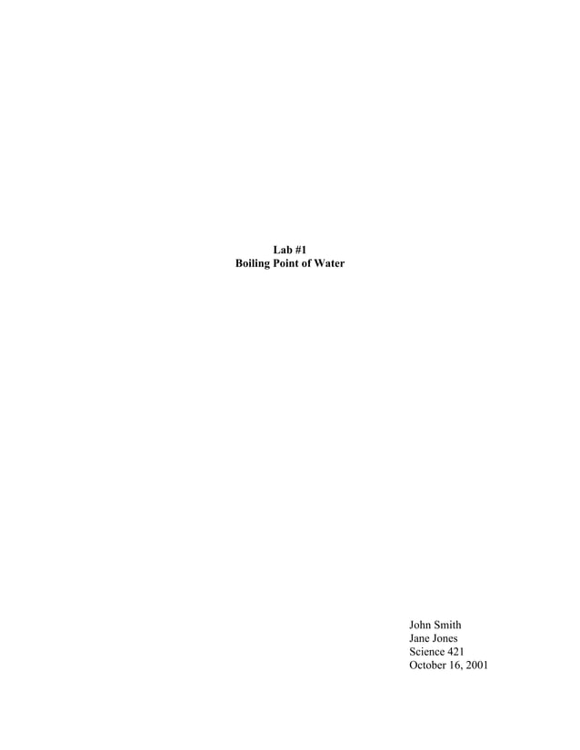 Formal Lab Report Guidelines | PDF Formal Lab Report Guidelines | PDF
