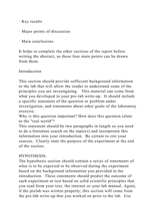 Formal lab report instructions for the Biology 110 laboratoryOve.docx