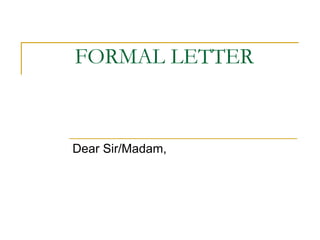 Formal letter | PPT