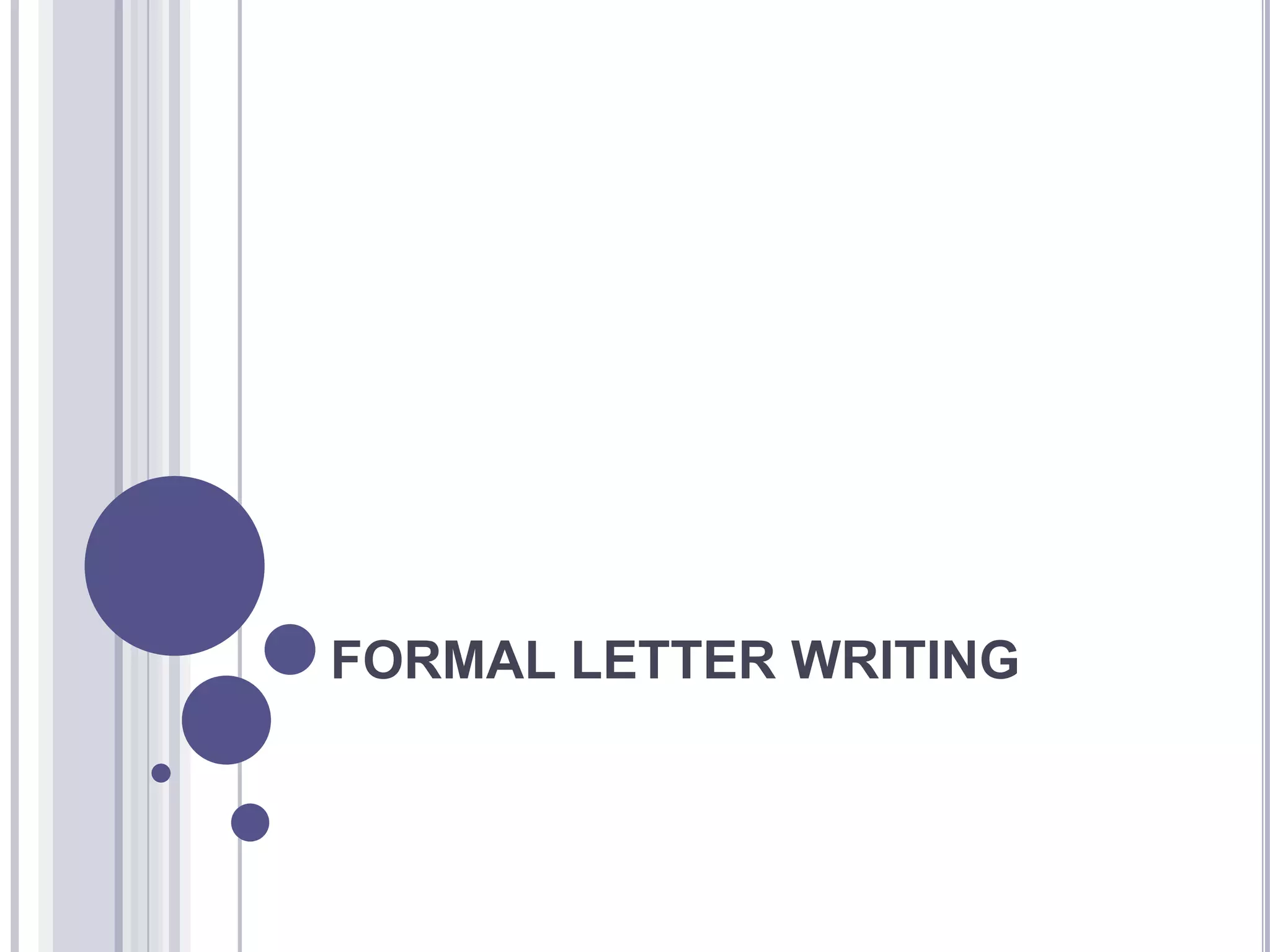 Formal letter | PPTX