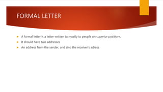 Formal letter | PPTX