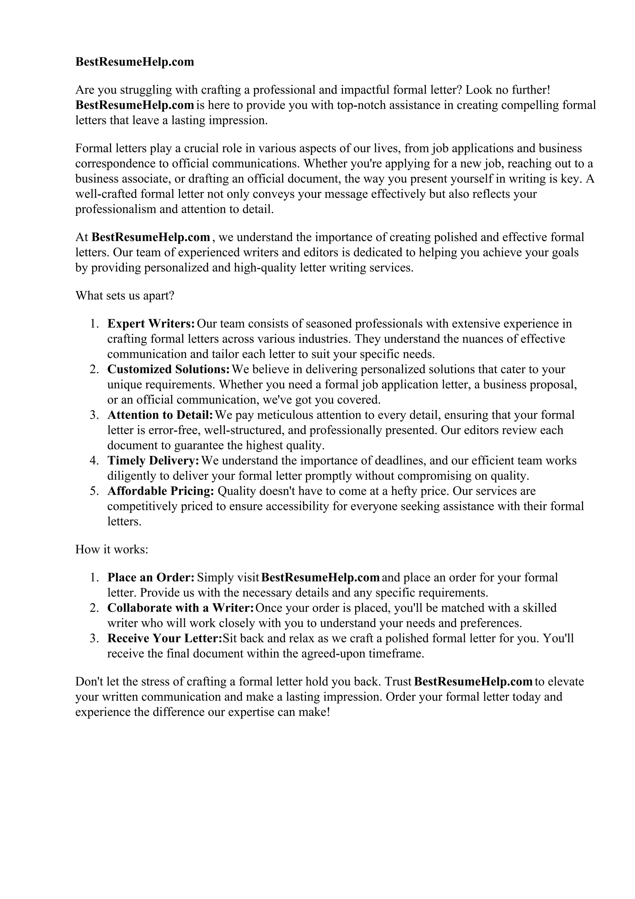 Formal Letter Format Meritnation | PDF