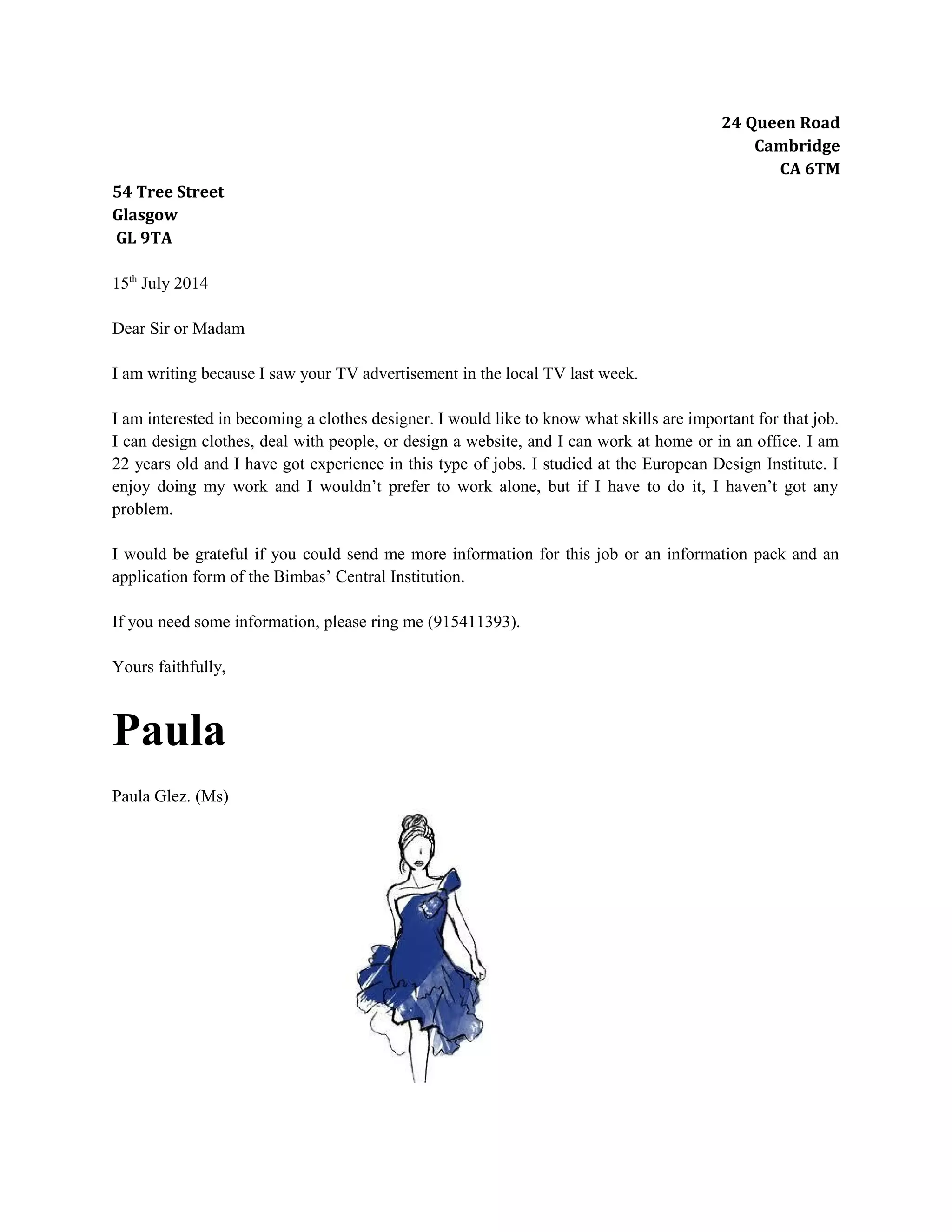 Formal Letter - Paula | DOC