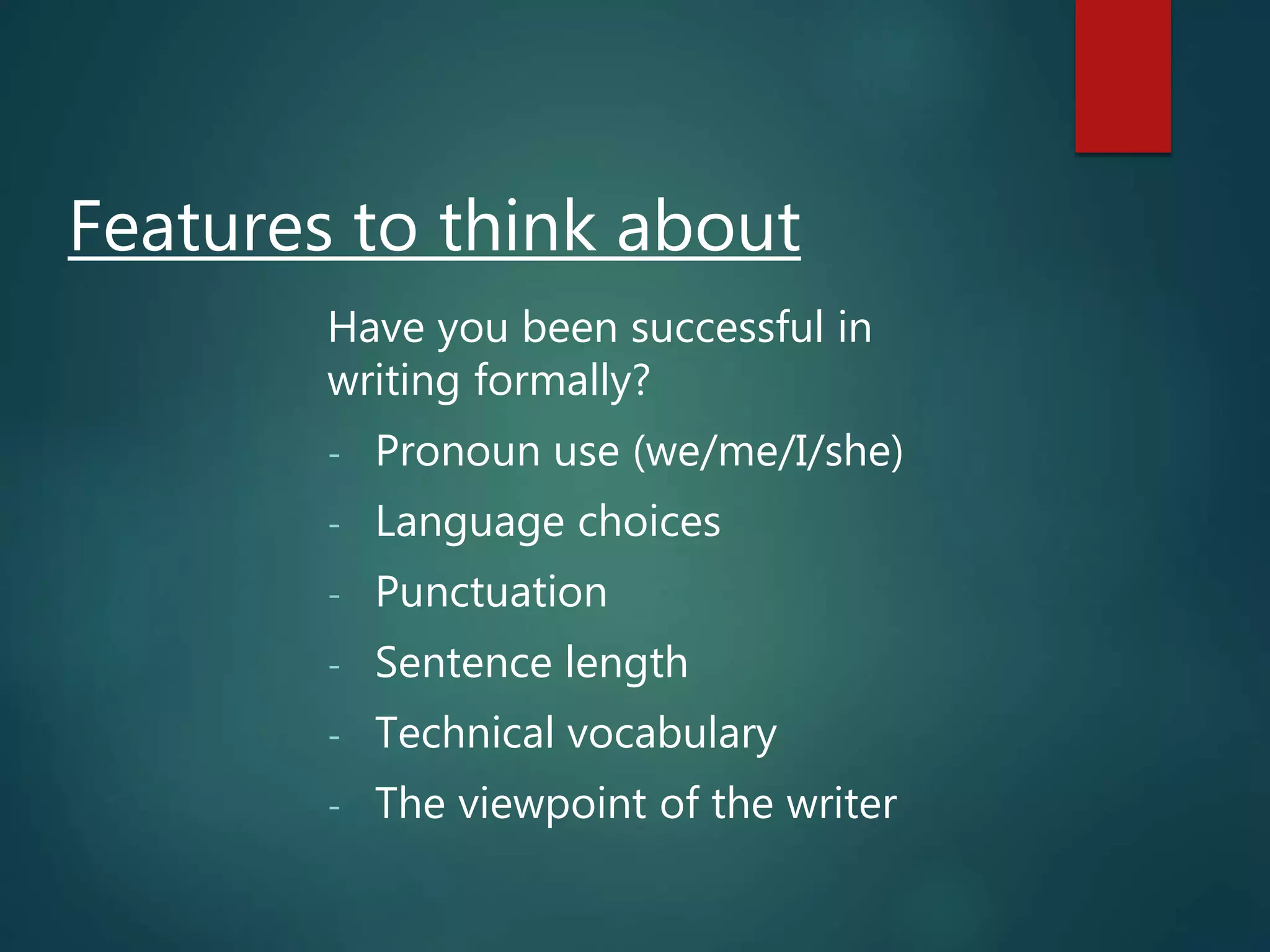 Formal letter lesson PPT | PPTX
