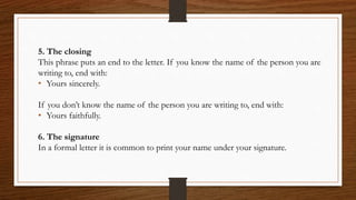 Formal letters | PPTX