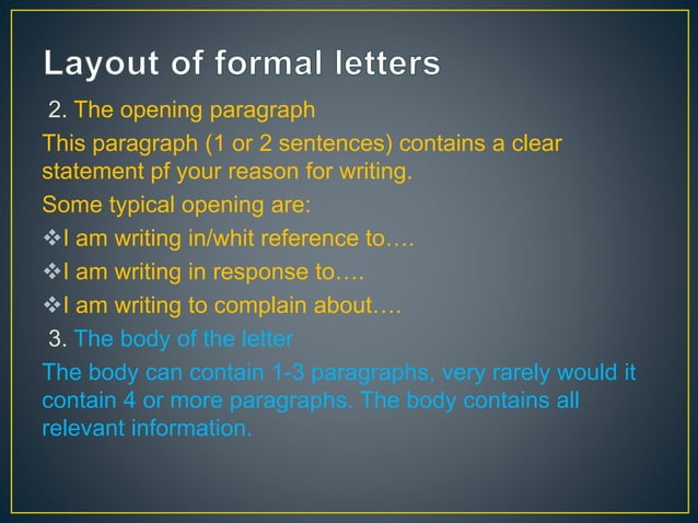 Formal letters | PPTX