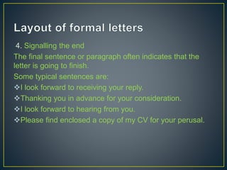 Formal letters | PPTX