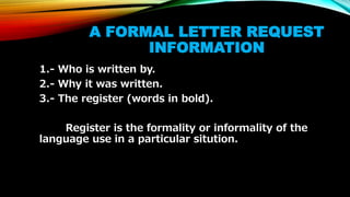 Formal letters | PPTX
