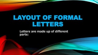 Formal letters | PPTX