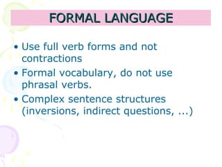 Formal letters | PPT