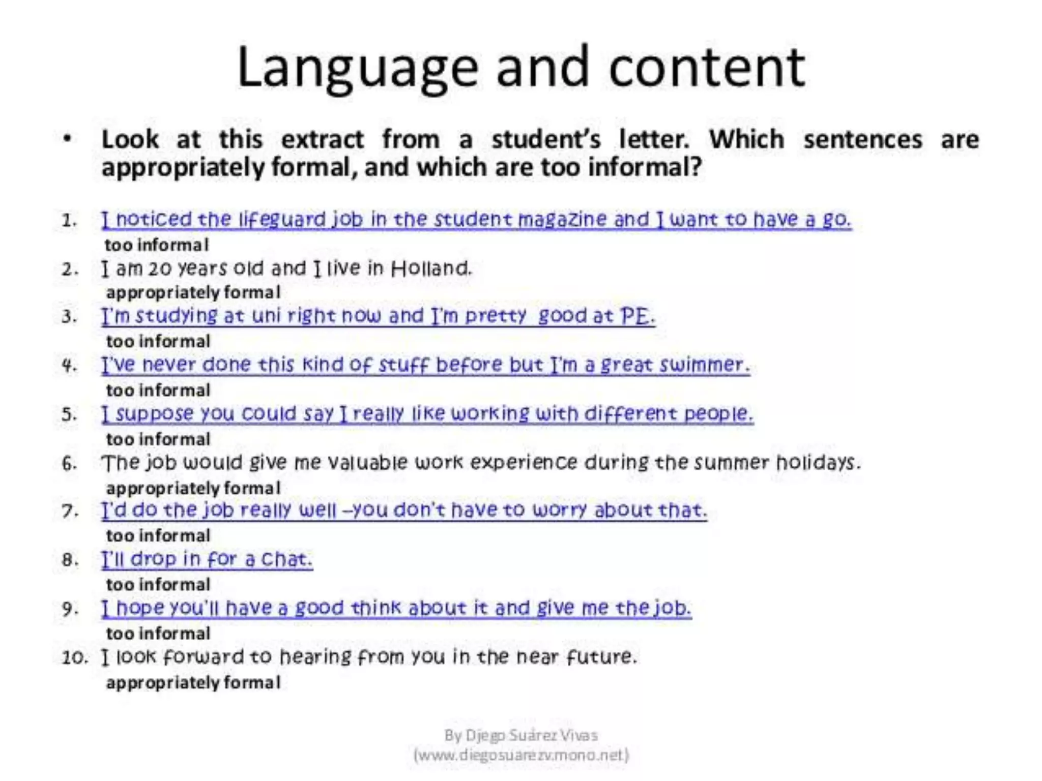 Formal letters formal letters of application | PPT