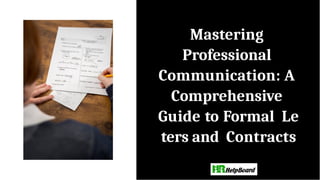 Formal Letter Template in Contract and Letters | PPTX