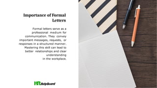 Formal Letter Template in Contract and Letters | PPTX