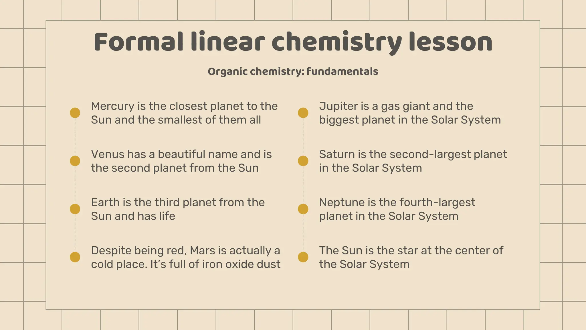 Formal Linear Chemistry Lesson Theme for College Infographics by ...