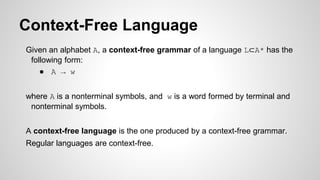 Formal methods 3 - languages and machines | PPT
