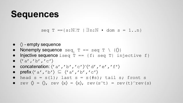 Formal methods 4 - Z notation
