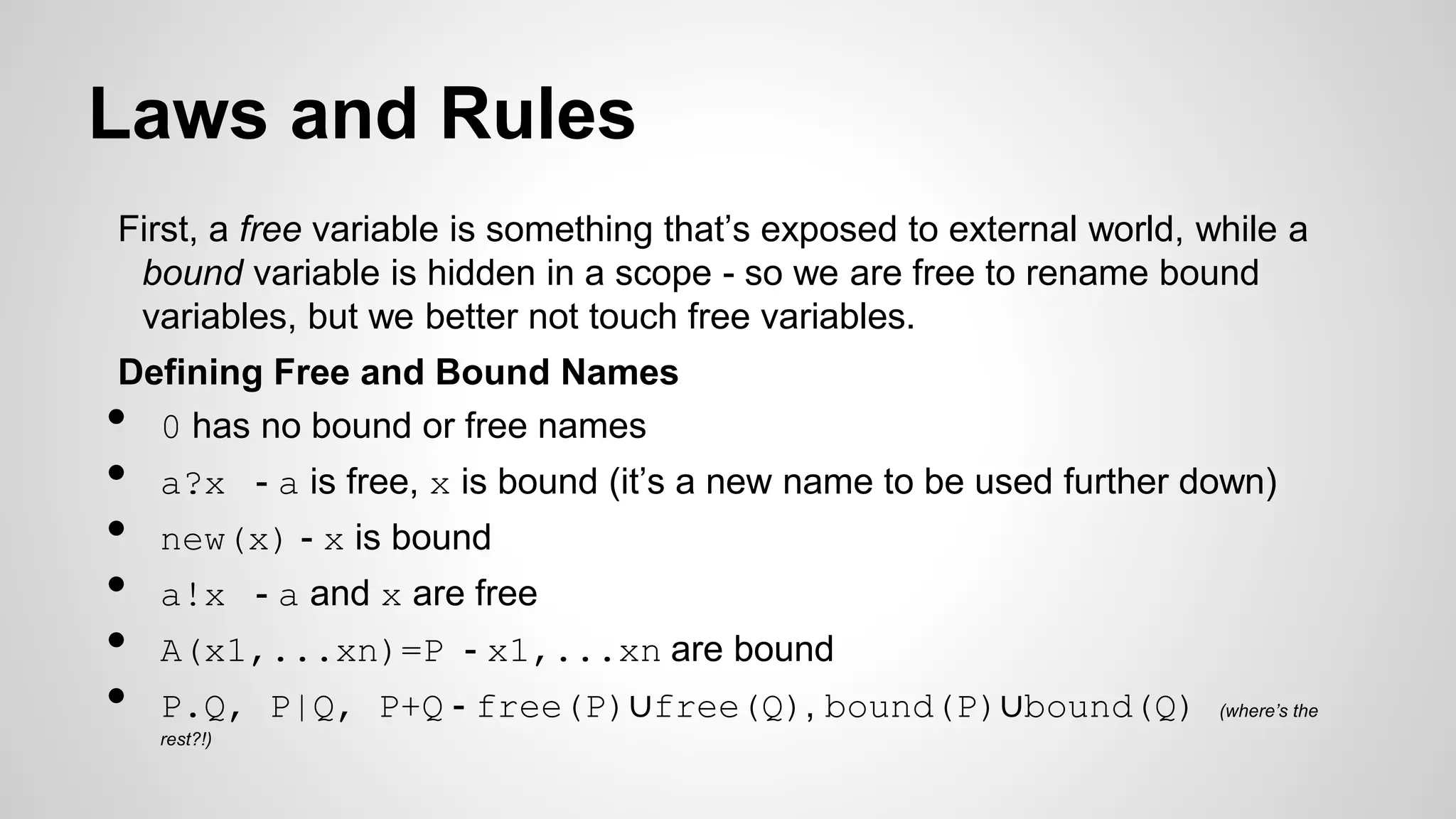 Formal methods 5 - Pi calculus | PPT