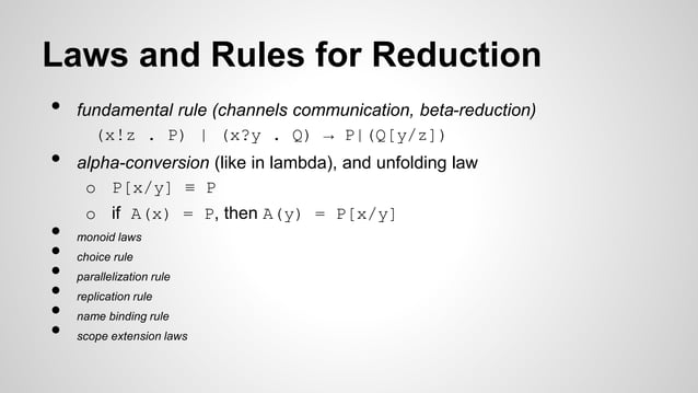 Formal methods 5 - Pi calculus | PPT