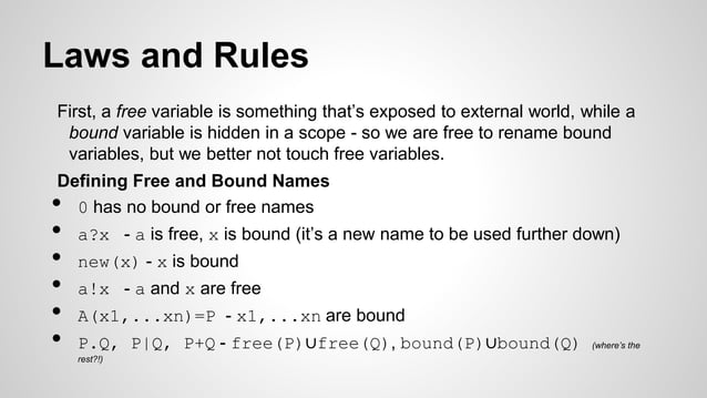 Formal methods 5 - Pi calculus | PPT