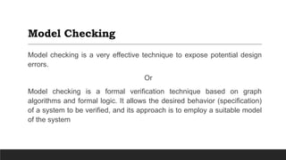 Model Checking in Formal Methods | PPT