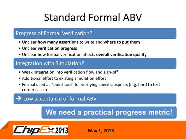 Track H Formal Metric Driven Verification Raik Brinkmann Ppt