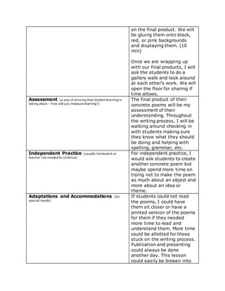 Formal Poetry Lesson Plan | DOCX