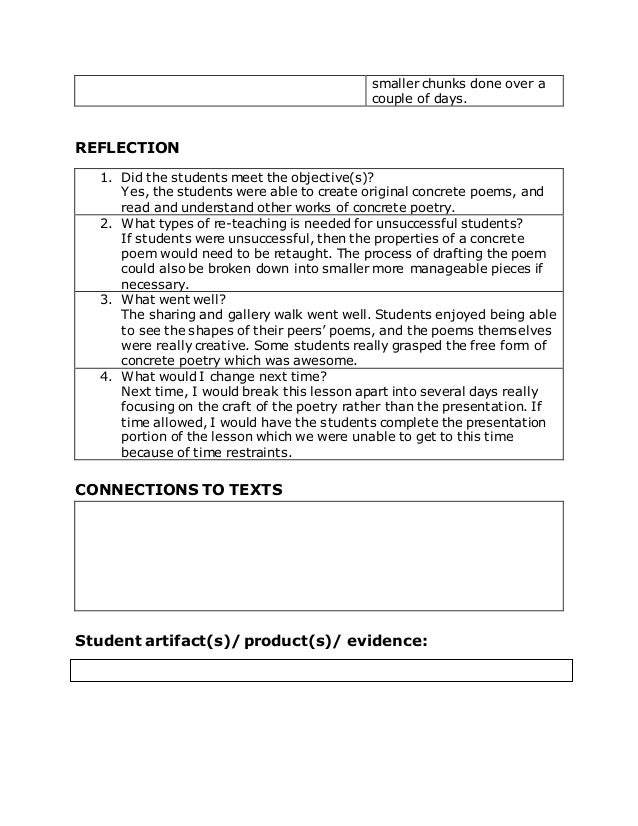 Formal Poetry Lesson Plan