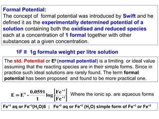 Formal potential analytical technique, P K MANI | PPT