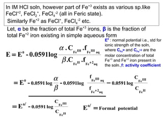 Formal potential analytical technique, P K MANI | PPT