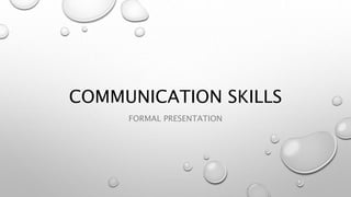 Formal presentation | PPT