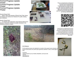 Formal progress update poster | PPT