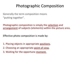 Compositional skills of Photography | PPT