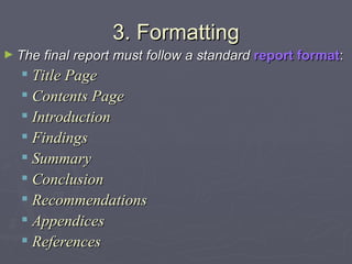 Formal Report Assignment | PPT