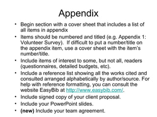 Formal report components | PPT