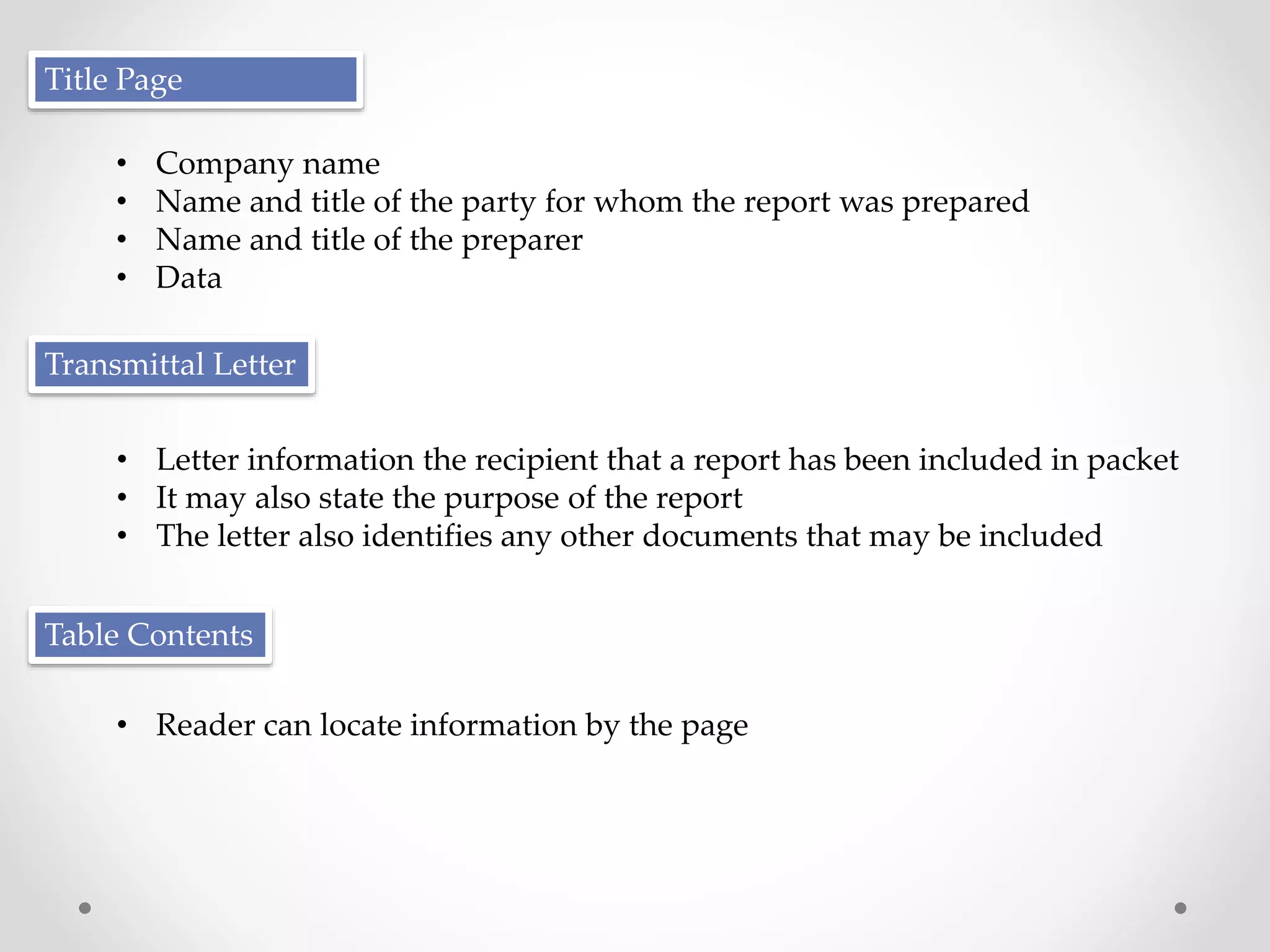 Formal report | PPTX