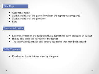 Formal report | PPTX