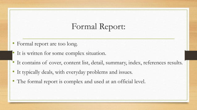 Formal report writing and its charactristics, long and short report.pptx