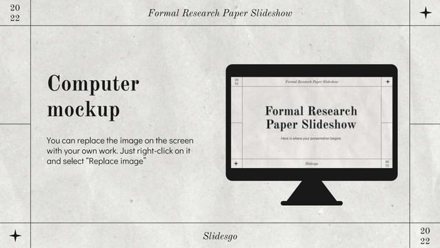 Formal Research Paper Slideshow by Slidesgo.pptx | Desktop Publishing | Computer Software and ...