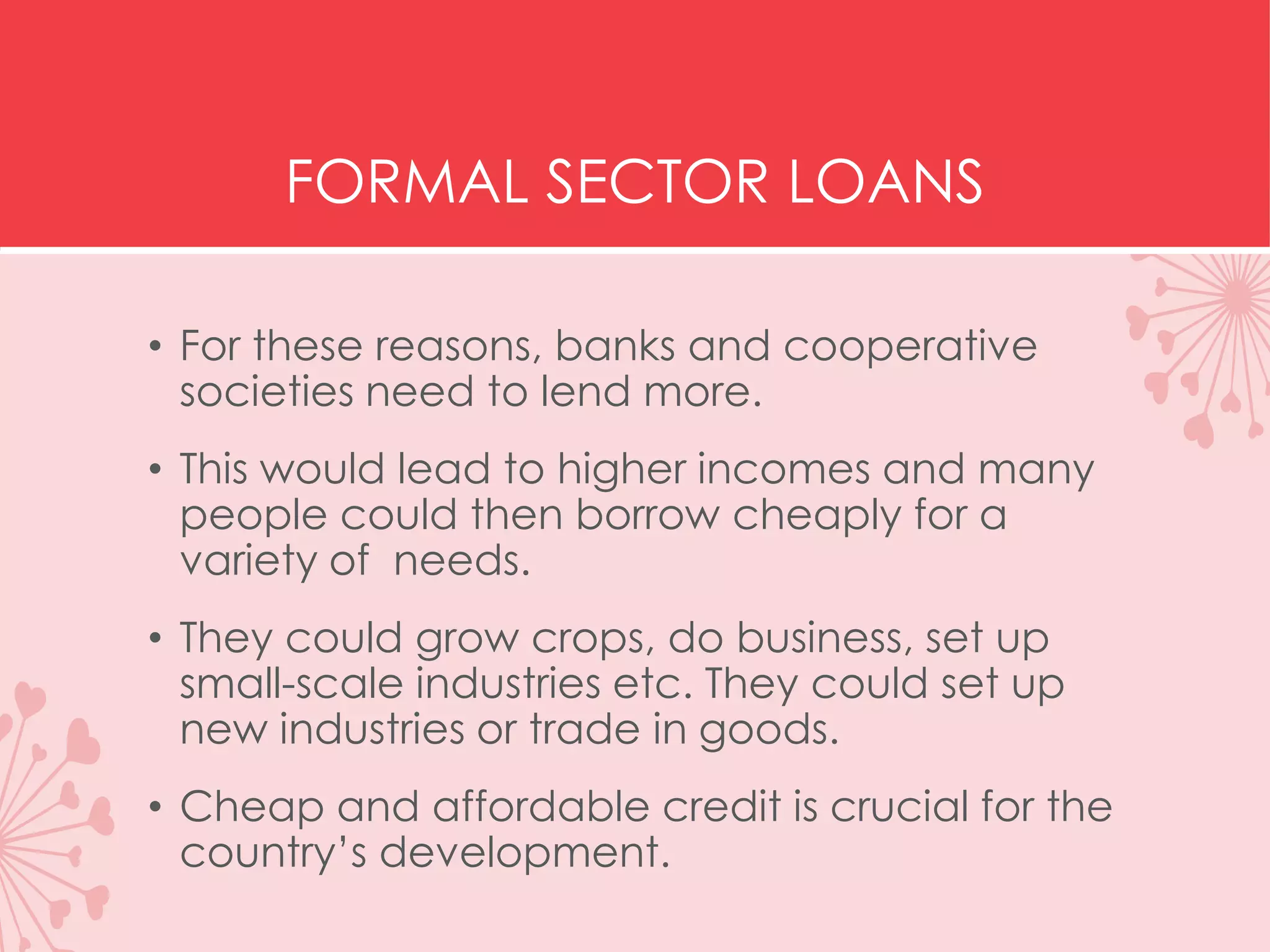 Formal sector credit in india | PPTX
